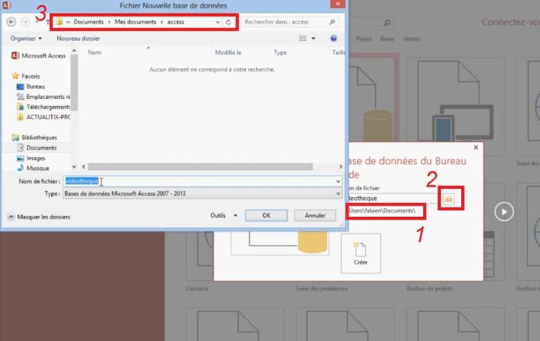 Créer une base de données dans Access - Cours n°1