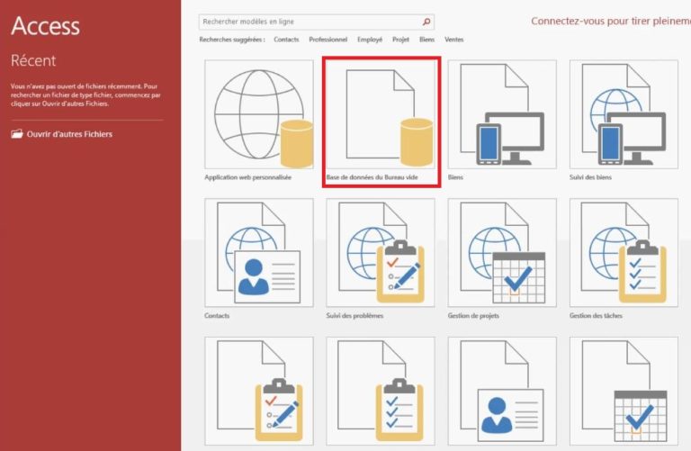 Créer une base de données dans Access - Cours n°1