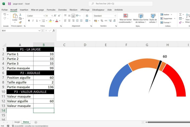 Créer une Jauge Animée dans Excel [VIDEO + MODELE]