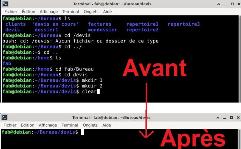 Effacer / nettoyer > commandes du terminal Linux [2 SOLUTIONS]