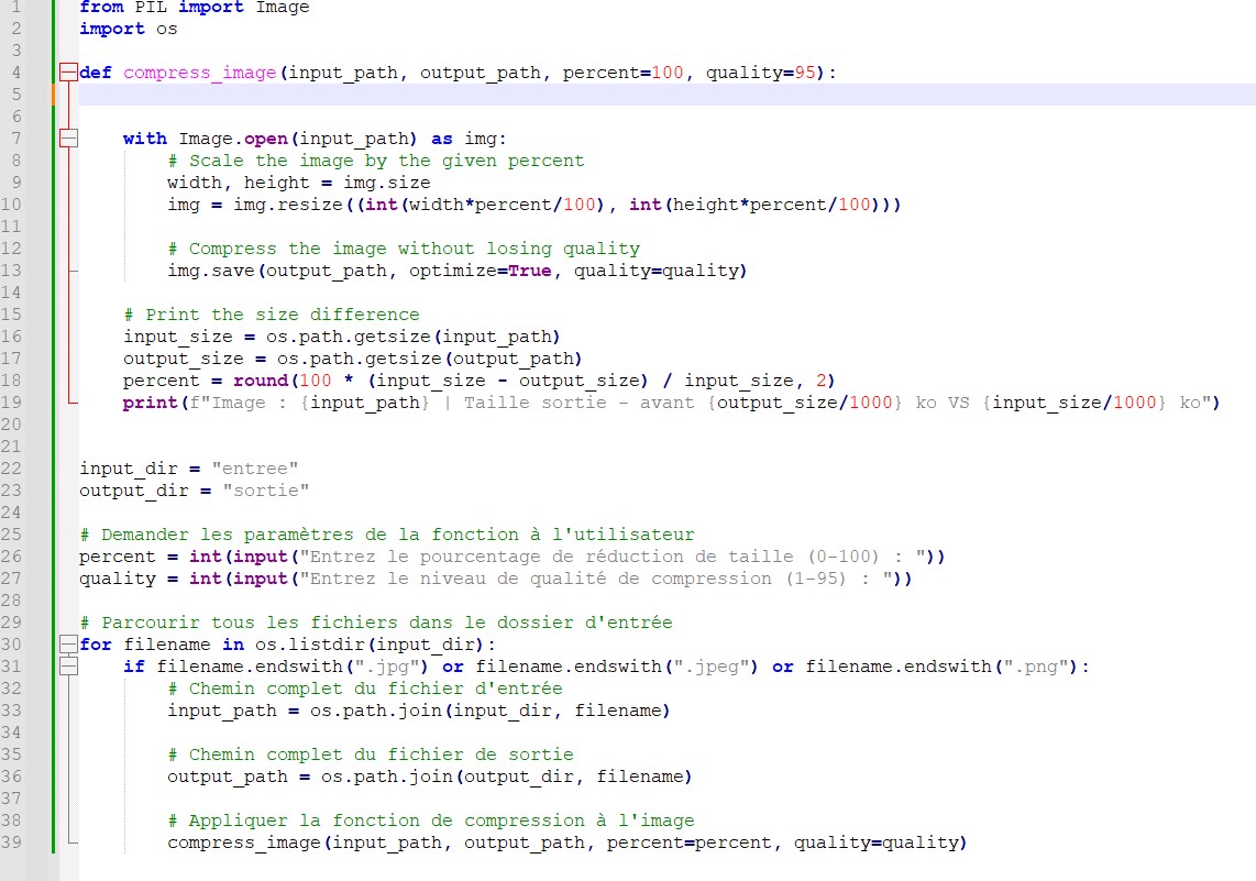 Compresser des Images avec ce Script Python