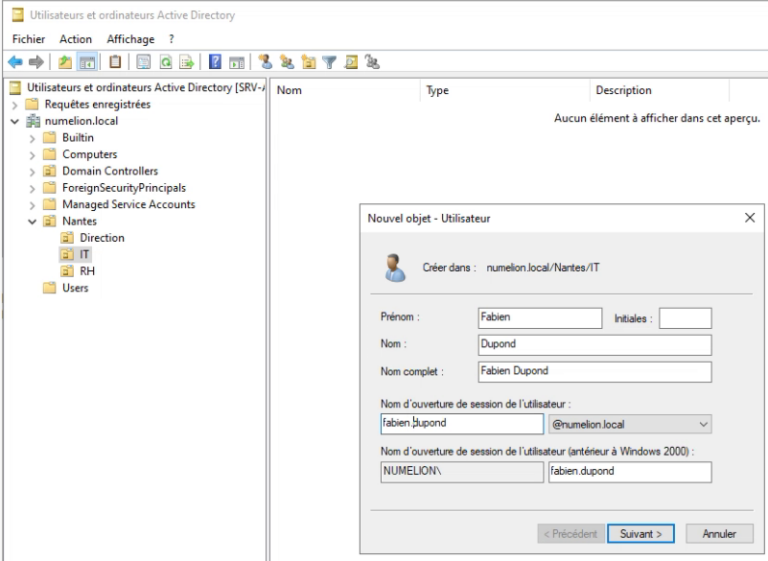 Créer Un Utilisateur Dans Active Directory Tutoriel