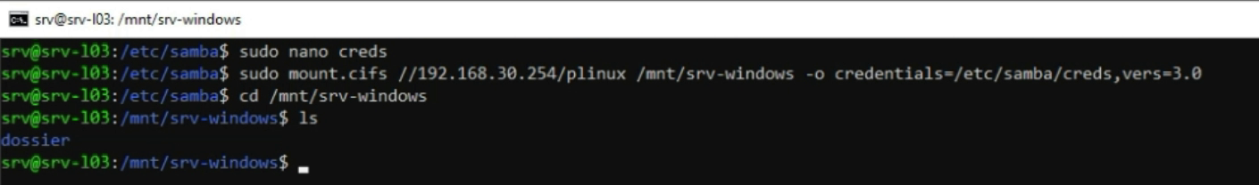 Monter un Partage Réseau Windows sur Linux CIFS, SMB, FSTAB